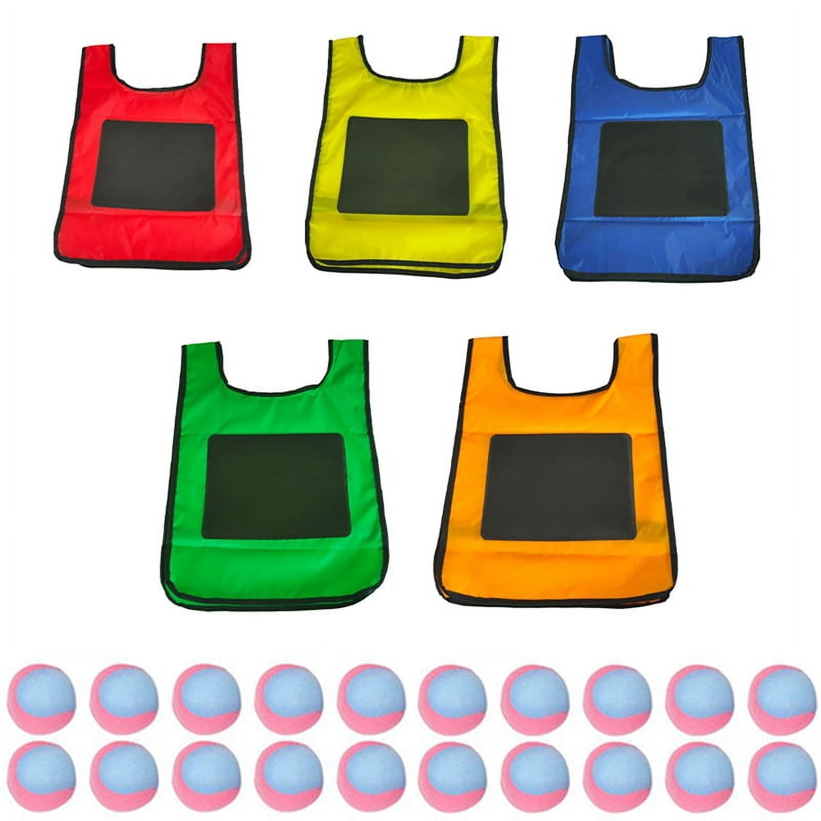 Eludeball Game Set -5Pcs Kids Tag Sticky Vests with 20 Sport Elude ...