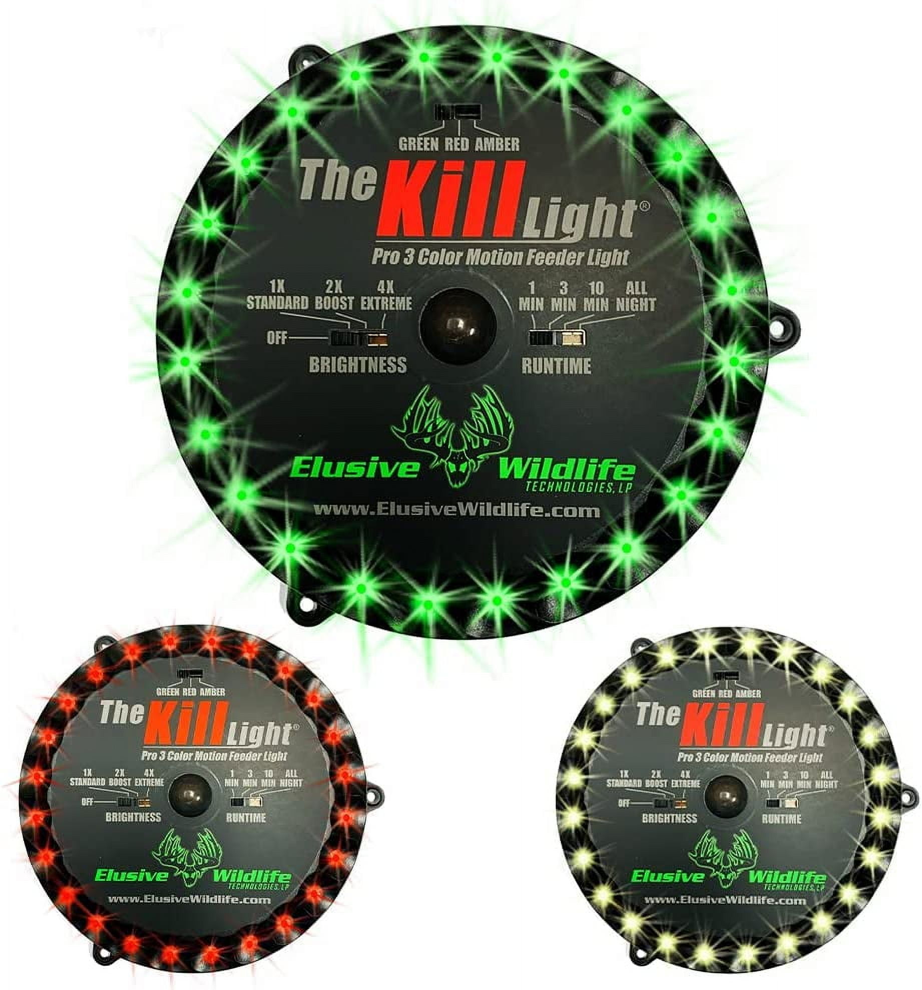 Elusive Wildlife Kill Light 3 Color Feeder Light - Best Hunting Light ...