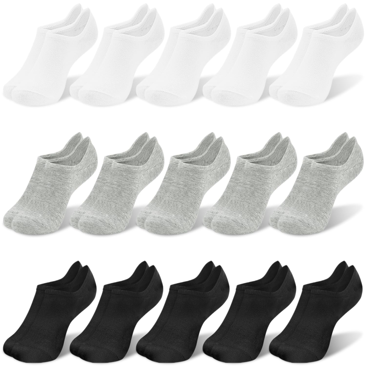 Elutong Women 15 Pairs Breathable Low Cut Flat Socks Comfortable Fit ...