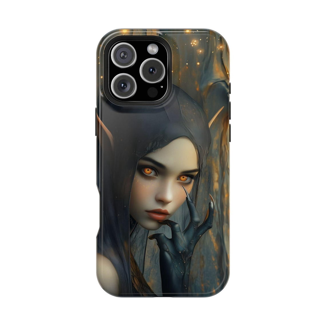 Elven Girl Ember Eyes Mystical Fantasy Portrait Phone Case for iPhone ...
