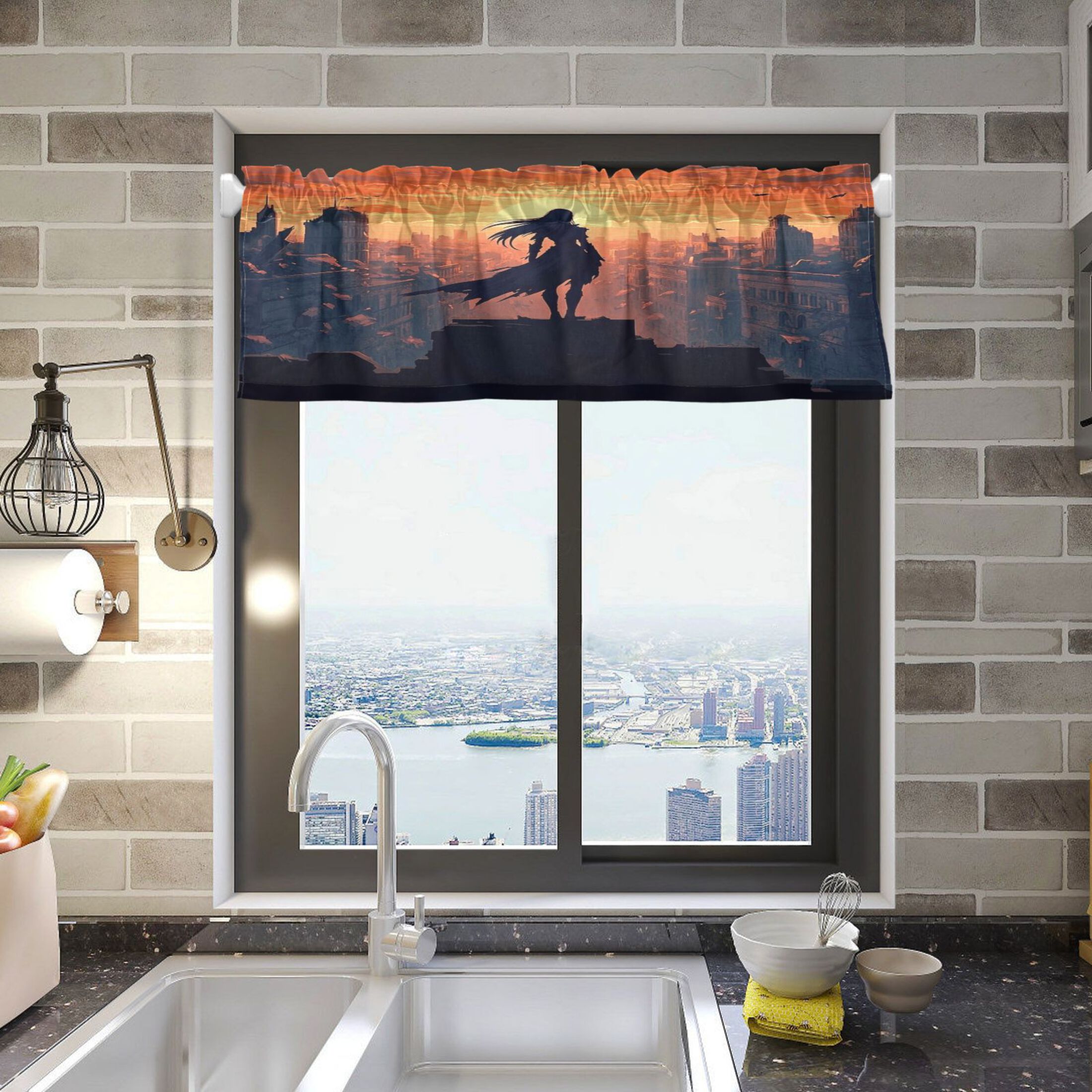 Elven Woman Curtain Valances Window Treatment Rod Pocket Drape Valance ...