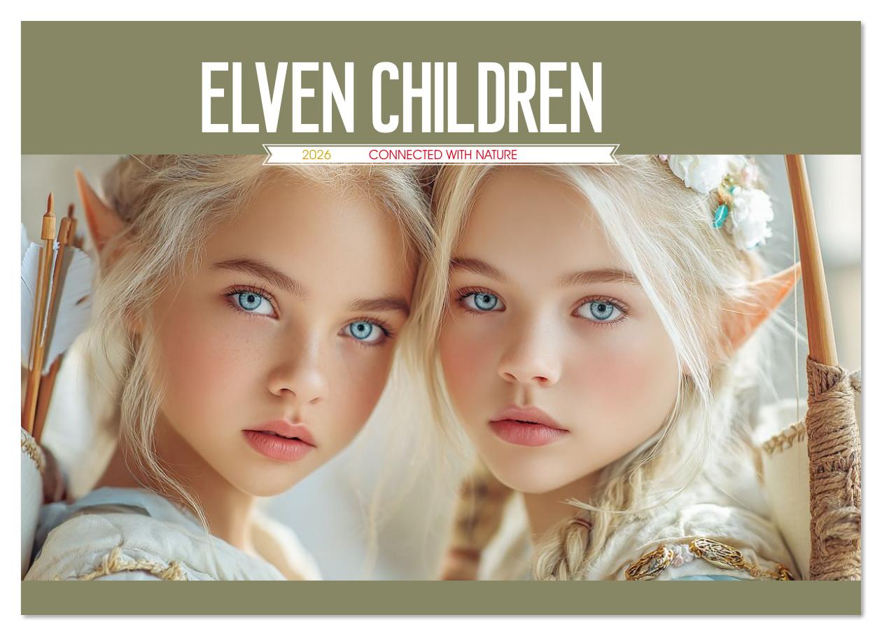 Elven children - Connected with nature (Monthly Wall Calendar 2026 11.7 ...