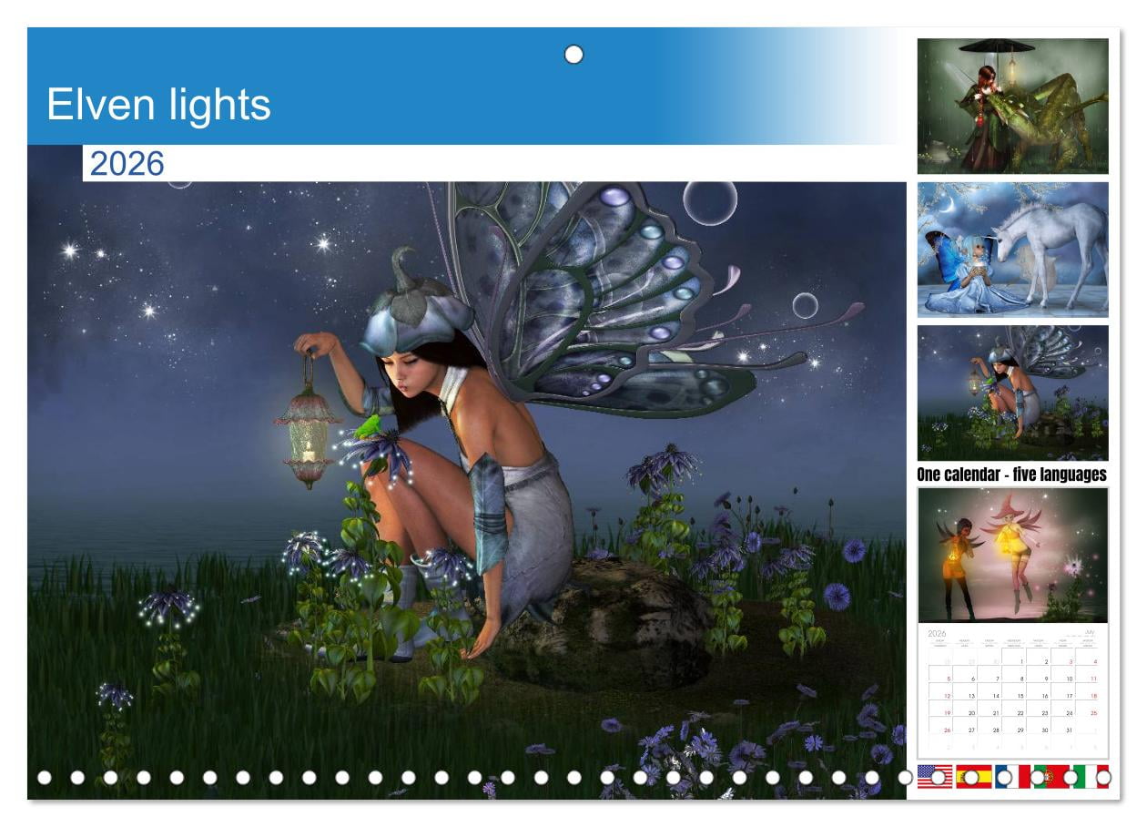 Elven lights (Monthly Wall Calendar 2026 16.5 x 23.4 (open)), CALVENDO ...