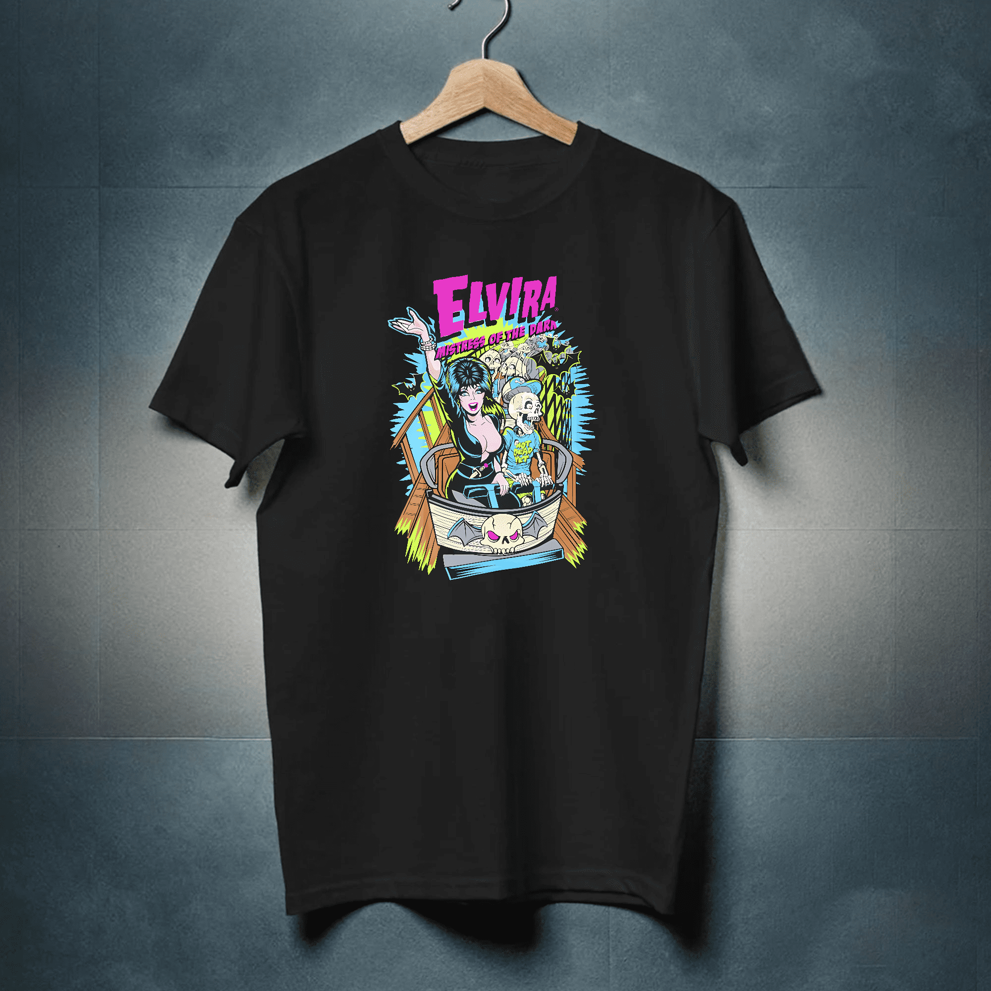 Elvira Ghostcoaster Mens T-shirt Up To 4XL - Walmart.com