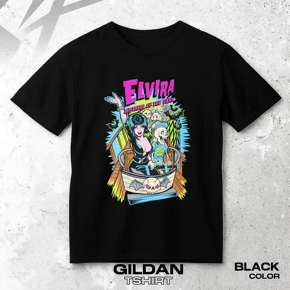 Elvira Ghostcoaster Mistress Of The Dark Horror Icon Fan Art Unisex T ...
