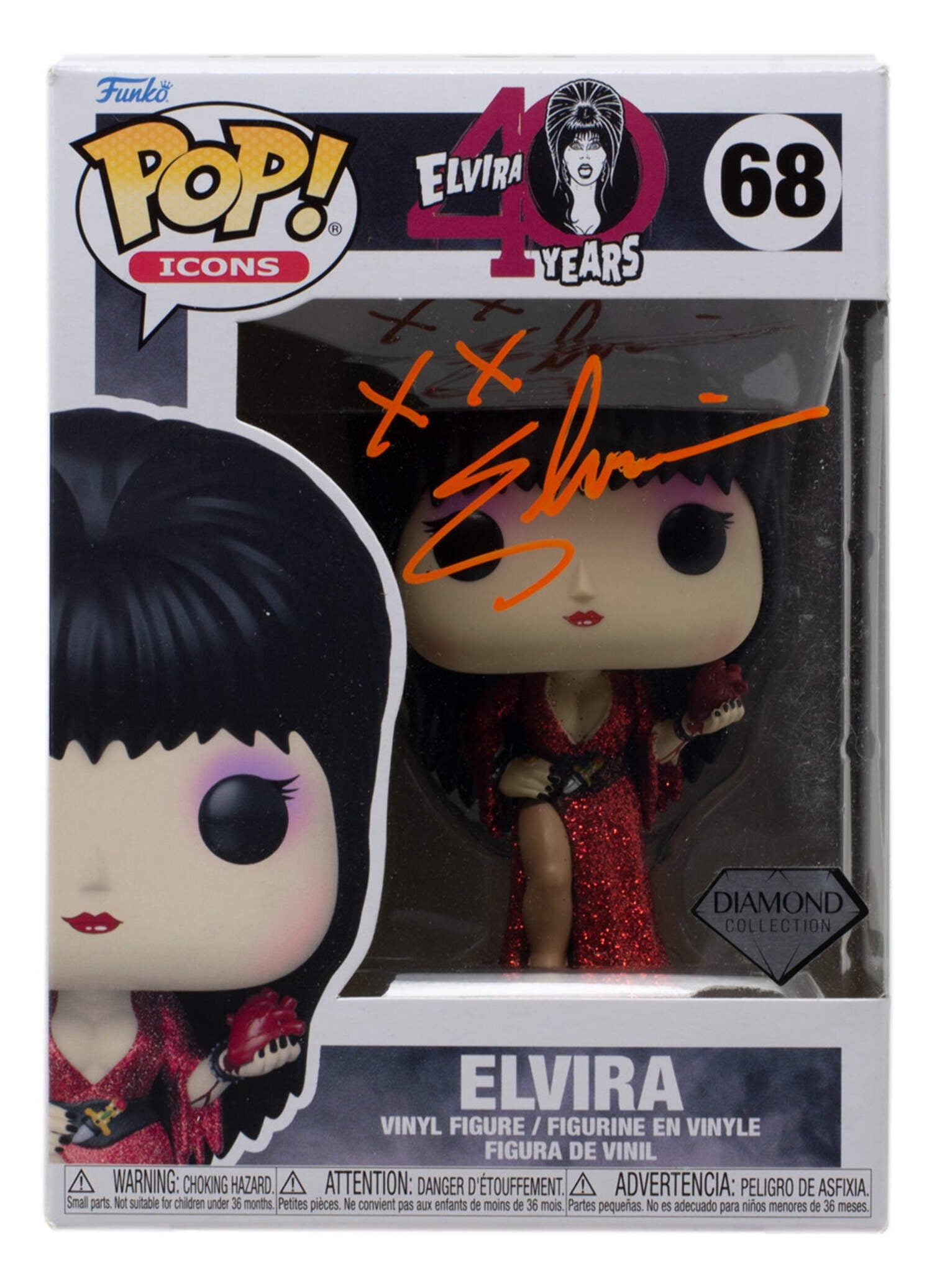 Elvira Signed Elvira 40 Year Anniversary Funko Pop #68 JSA - Walmart.com