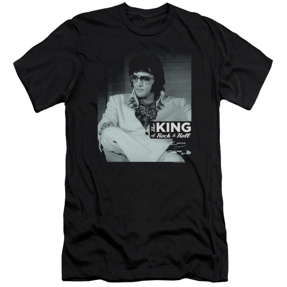 Elvis/Good to Be Mens Premium Slim Fit Shirt Black, - Walmart.com