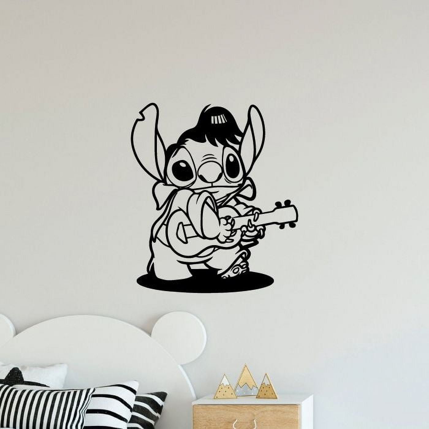 Elvis Guitar Music Lilo and Stitch Disney Cartoon Wall Sticker Art ...