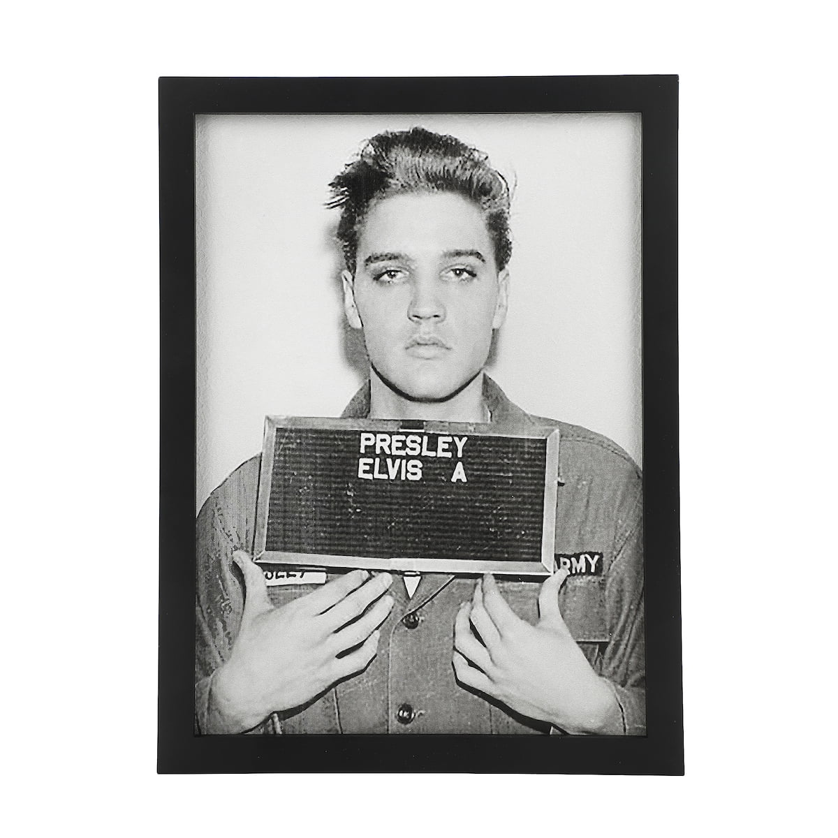 Elvis Mugshot 12" x 16" Black Wall Frame - Walmart.com