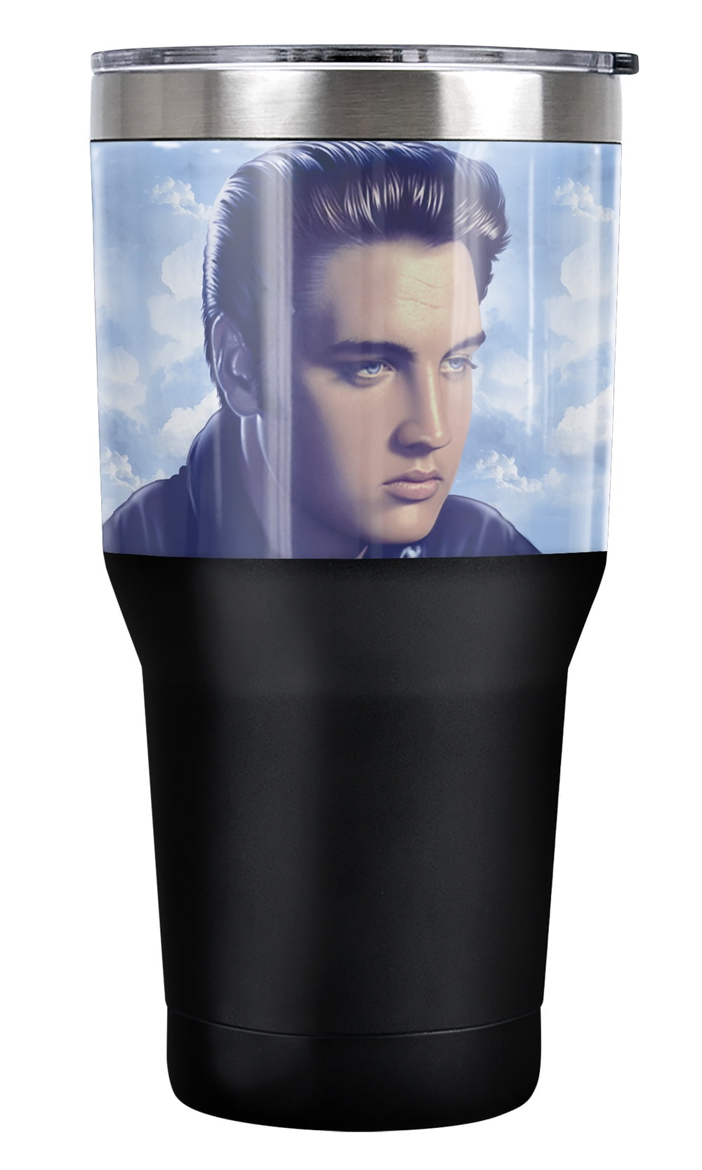 Elvis Official Big Portrait 30 oz Travel Tumbler, Stainless Steel ...