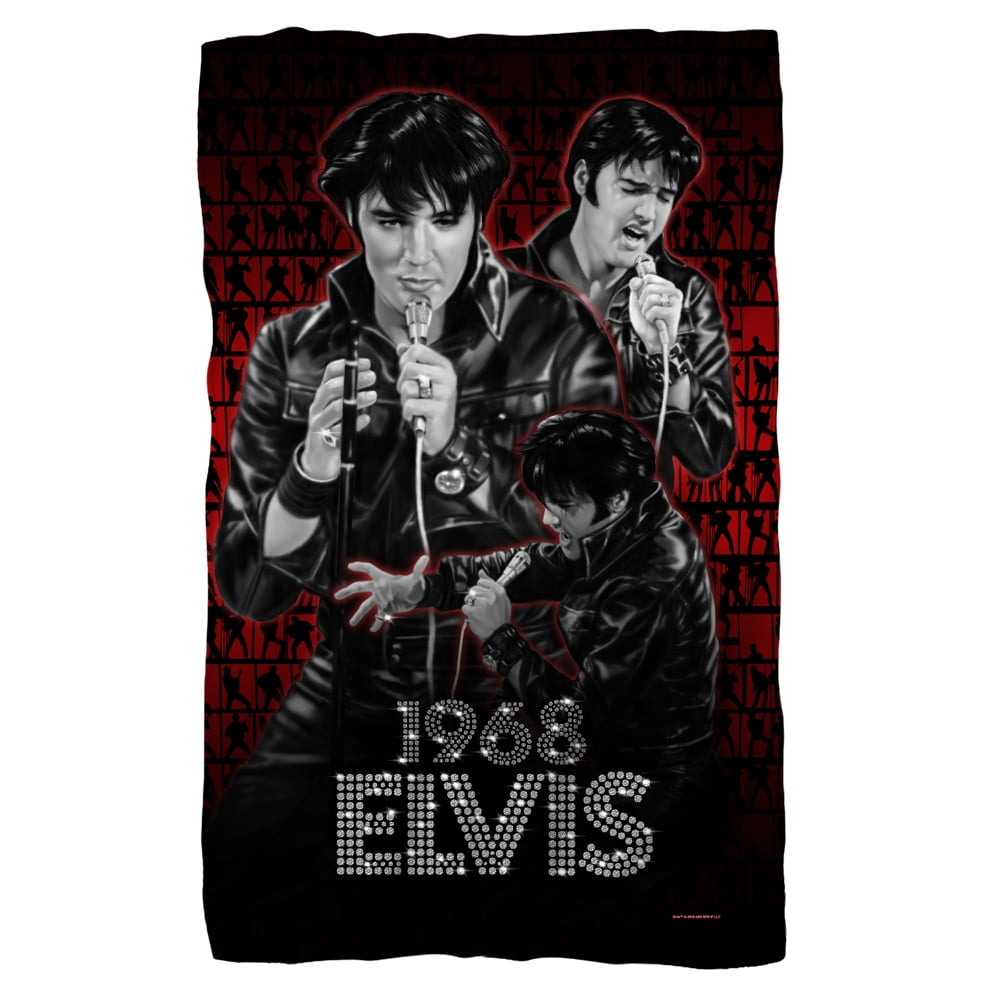 Elvis Presley Mid-Weight Fleece Throw Blanket, Comfortable and Cozy ...