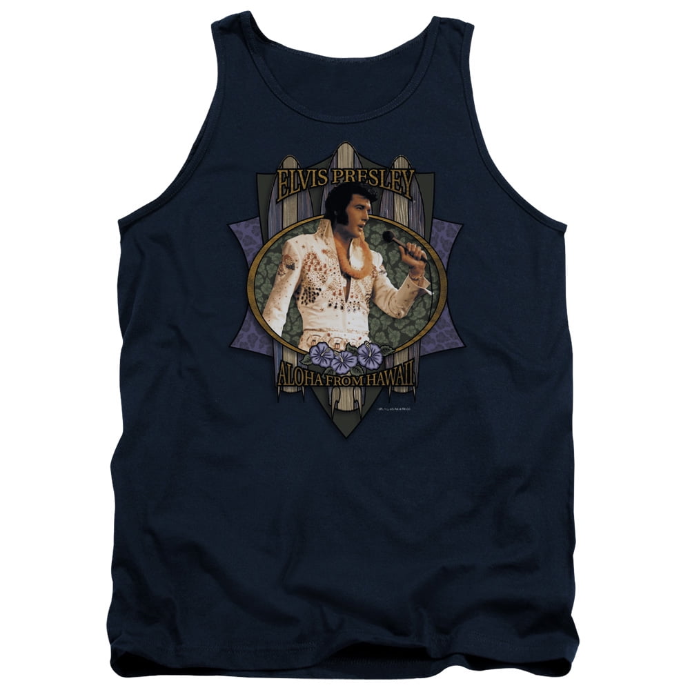 Elvis Presley Aloha From Hawaii Adult Tank Top Navy - Walmart.com