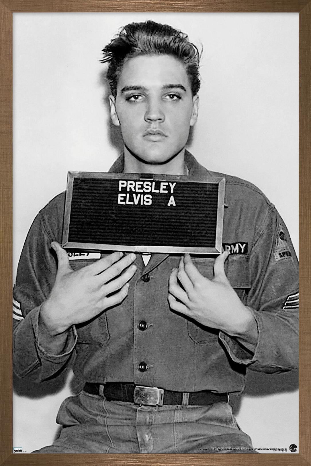 Elvis Presley - Army Enlisting Wall Poster, 14.725" x 22.375" Framed ...