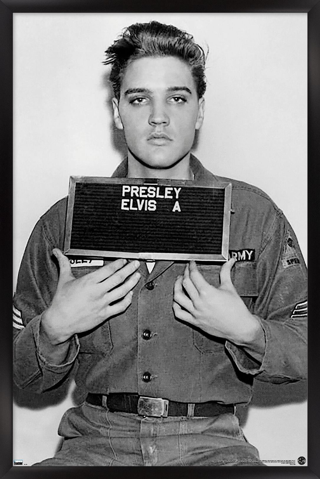 Elvis Presley - Army Enlisting Wall Poster, 14.725" x 22.375" Framed ...