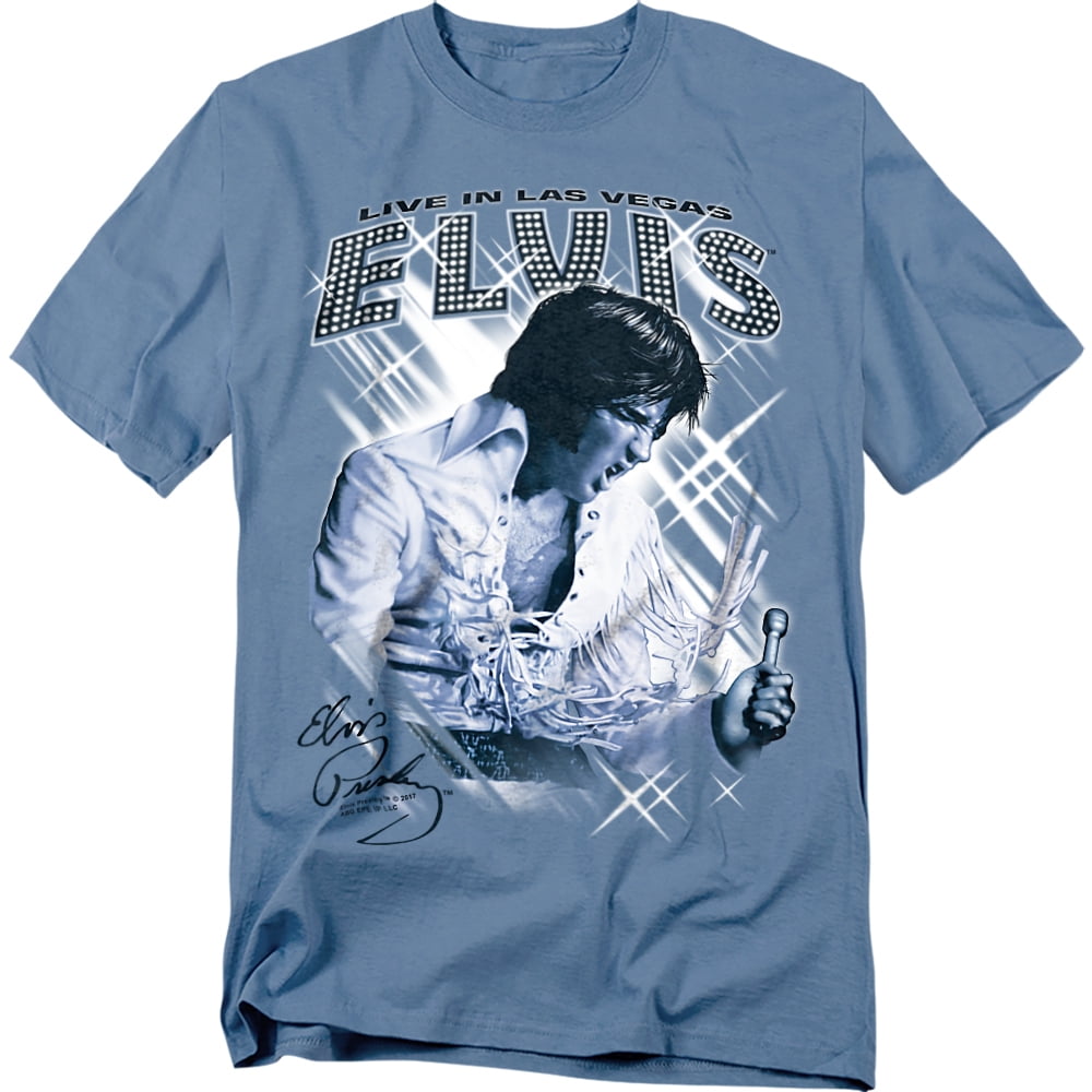 Elvis Presley T-Shirt Blue Vegas Unisex Graphic Tee For Men & Women ...