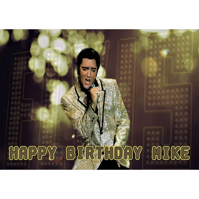 Elvis Presley Edible Cake Image Topper Personalized Birthday Party 1/4 ...