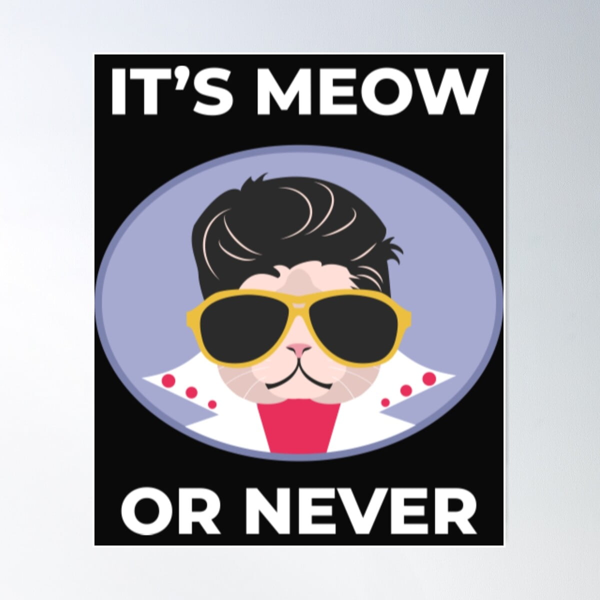 Elvis Presley Elvis Presley Cat Poster Wall Art, Modern Wall Decor For ...