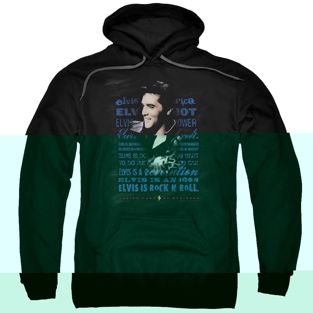 Elvis Presley Icon Pullover Hoodie Sweatshirt Black - Walmart.com