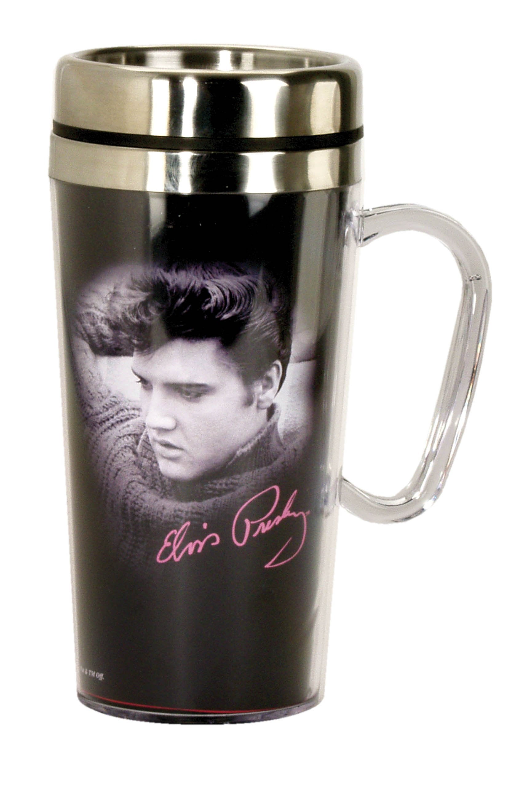 Elvis Presley Insulated Travel Mug, Black - Walmart.com