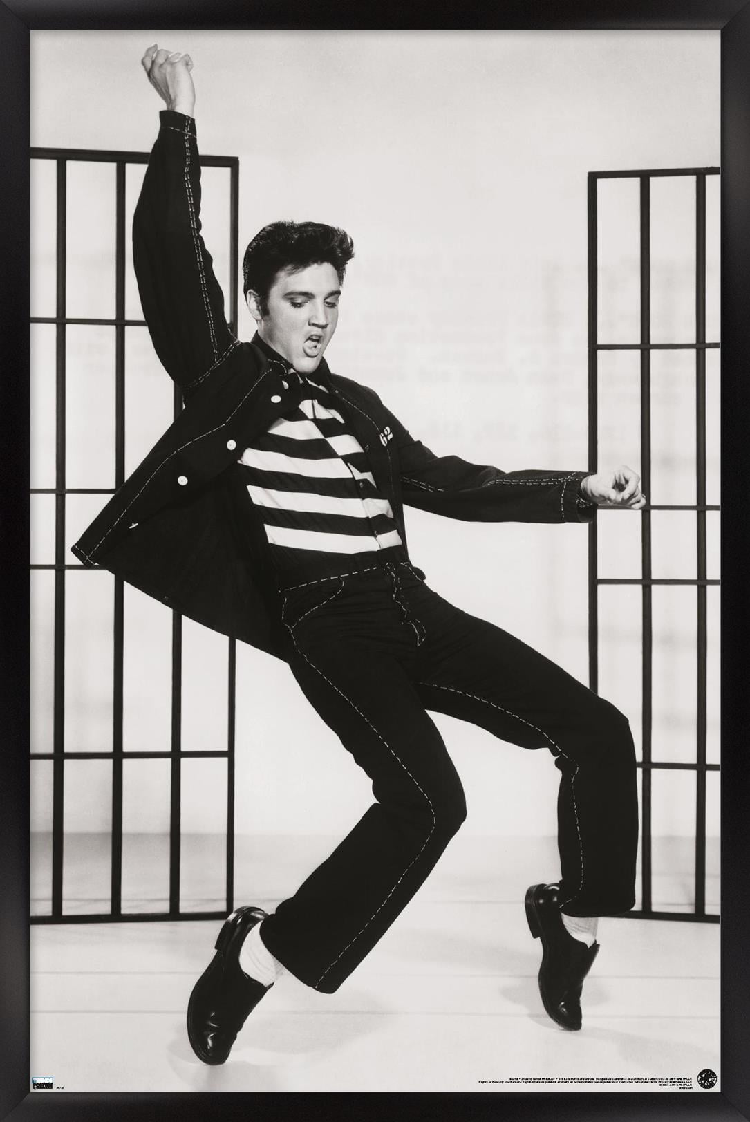 Elvis Presley - Jailhouse Rock Pose Wall Poster, 22.375" x 34" Framed ...