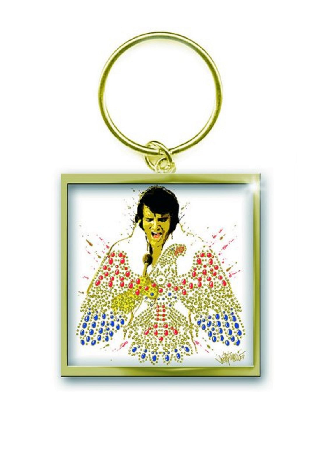 Elvis Presley Keyring American Eagle Keychain - Walmart.com