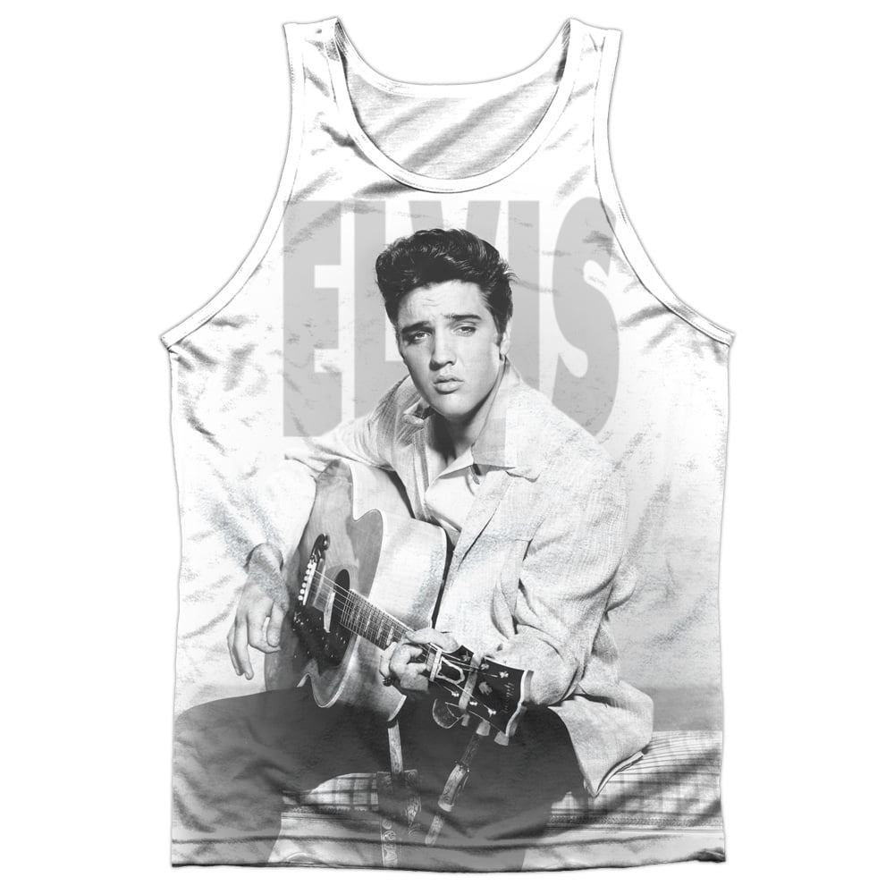 Elvis Presley King Of Rock N Roll Icon Play Me A Song Front Print Tank ...