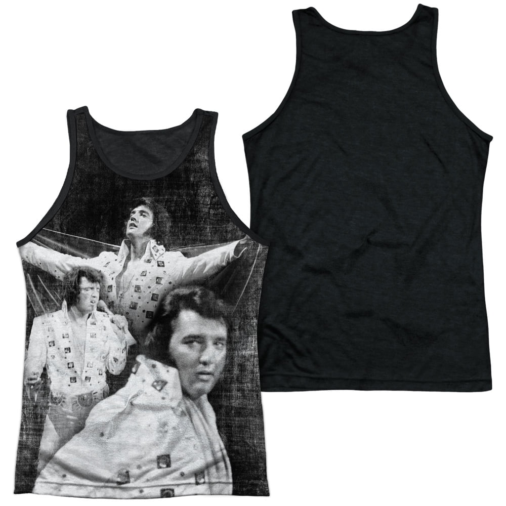 Elvis Presley Legendary Performance Sublimated Tank Top White/Black ...