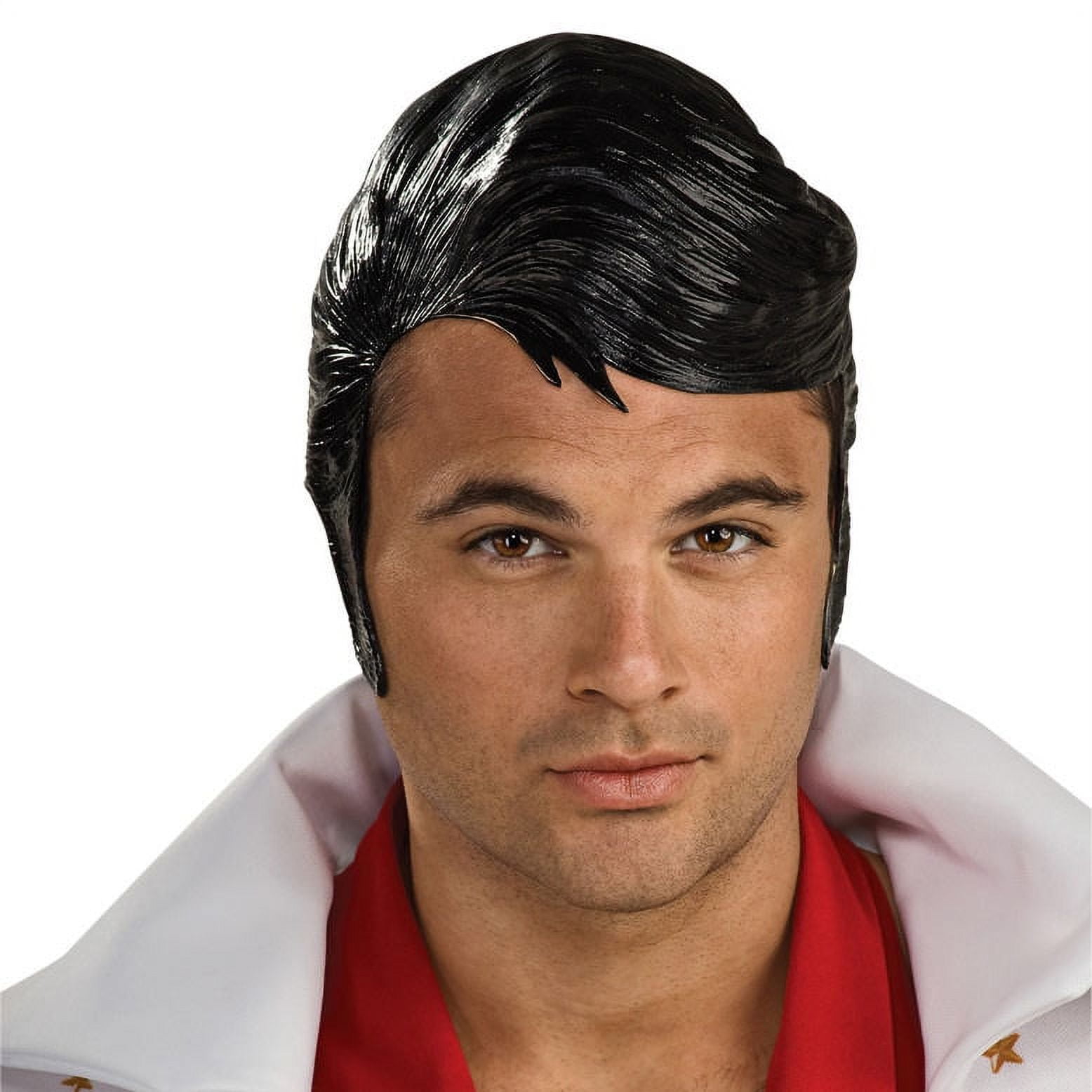 Elvis Presley Men's Adult Elvis Presley Rubber Wig with Sideburns ...