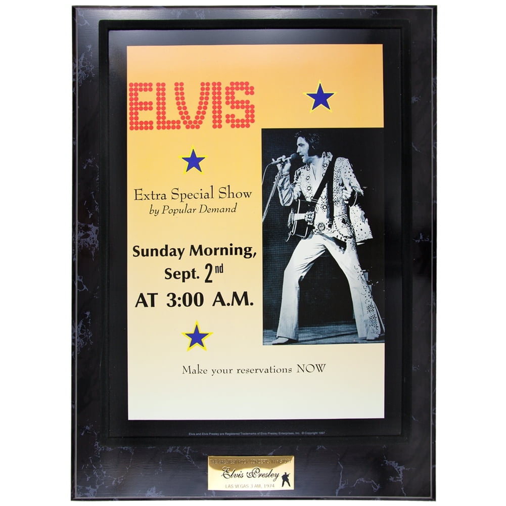 Elvis Presley - Morning Show - Plaque - Walmart.com