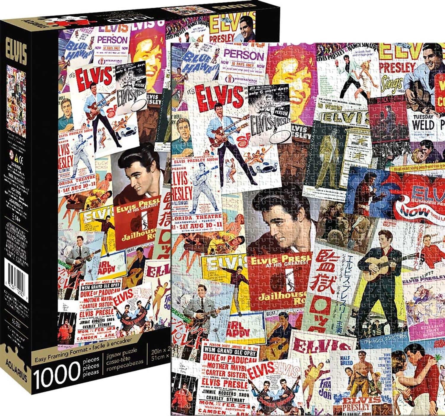 Aquarius Elvis- Movie Poster Collage 1,000pc Puzzle - Walmart.com