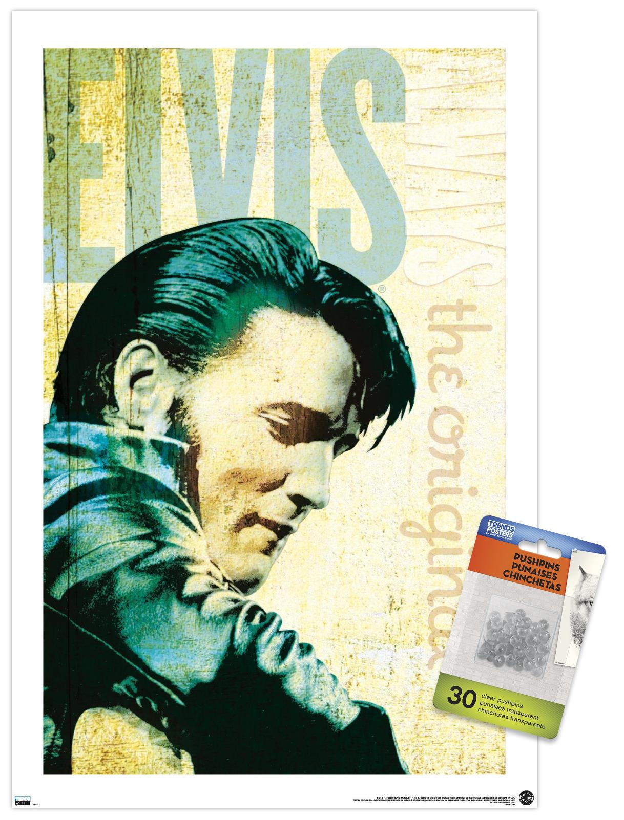 Elvis Presley - Original Wall Poster with Push Pins, 14.725" x 22.375 ...