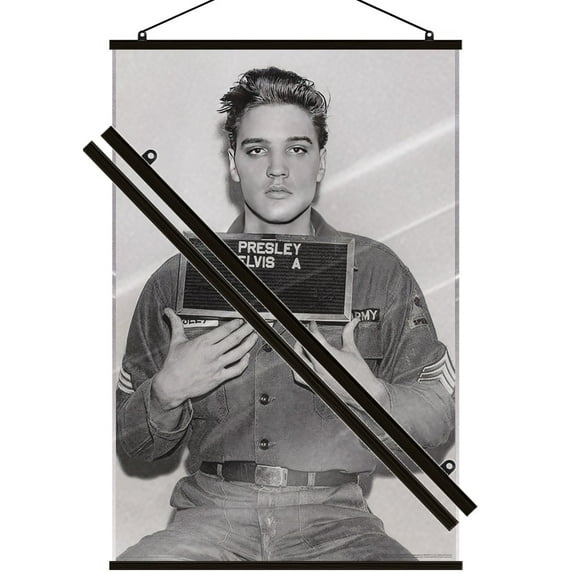 Elvis Presley - Personality Poster (Enlistment Photo - Black & White ...