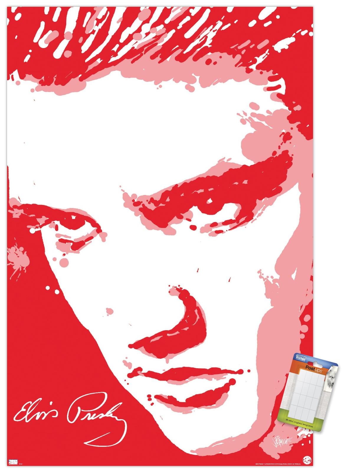 Elvis Presley - Red Wall Poster, 22.375" x 34" - Walmart.com