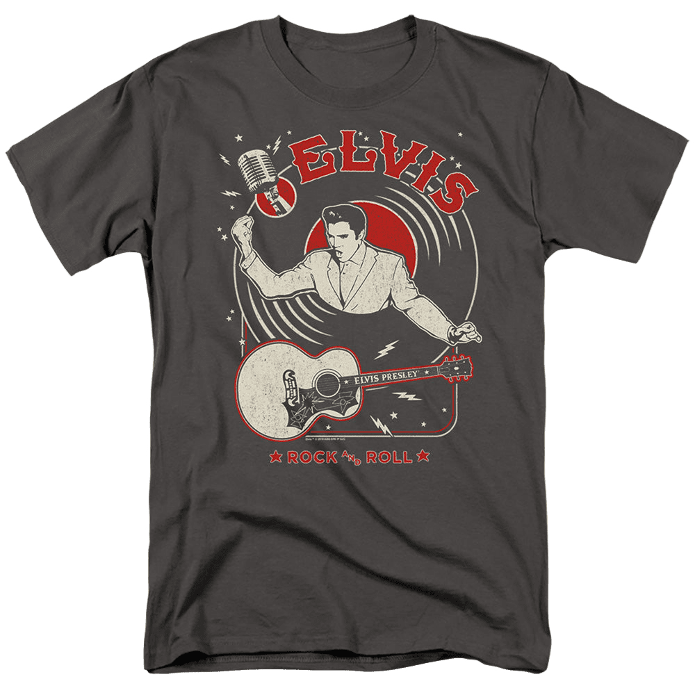 Elvis Presley Rock And Roll Record - Men's Regular Fit T-Shirt ...