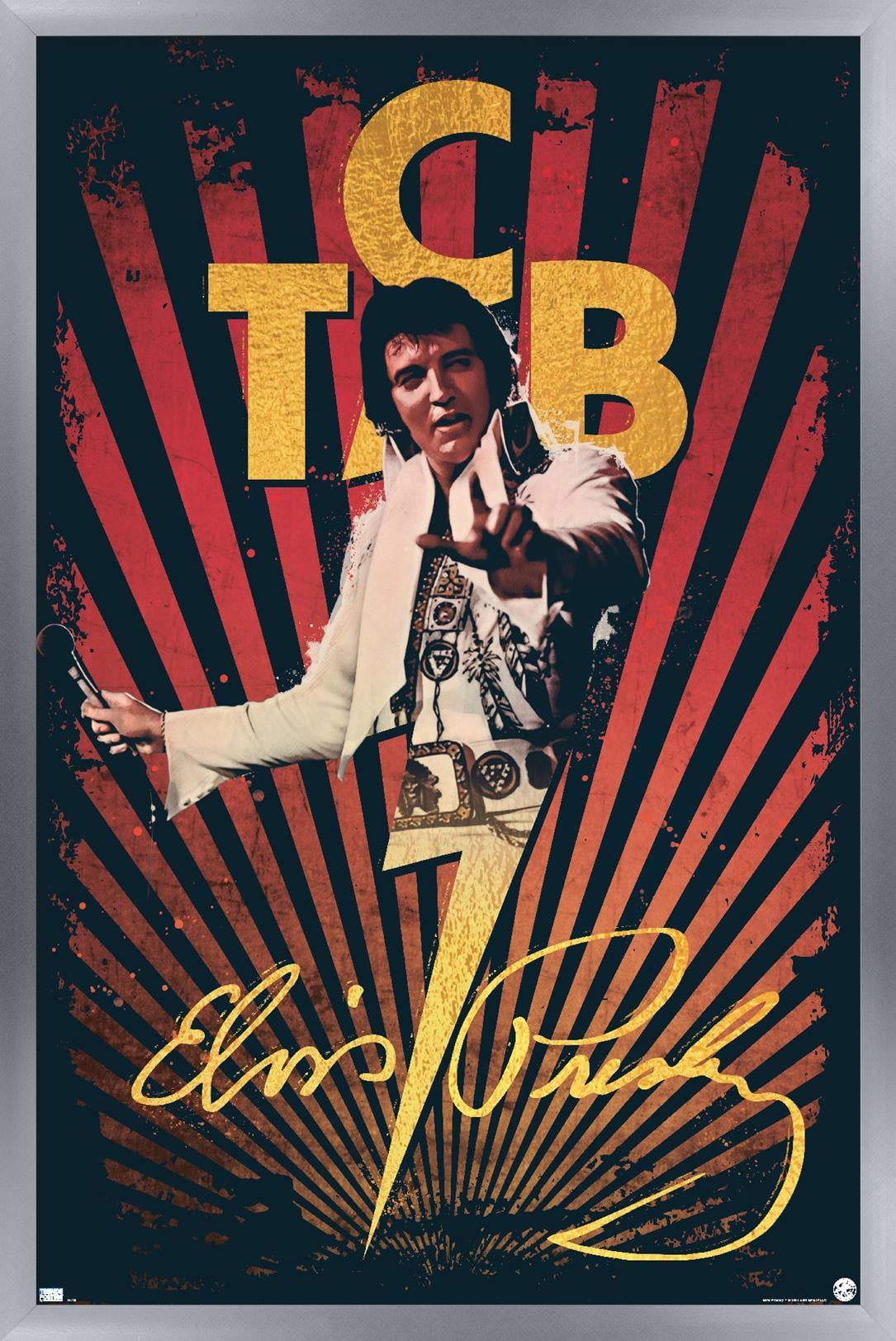 Elvis Presley - T.C.B. Wall Poster, 22.375" x 34" Framed - Walmart.com