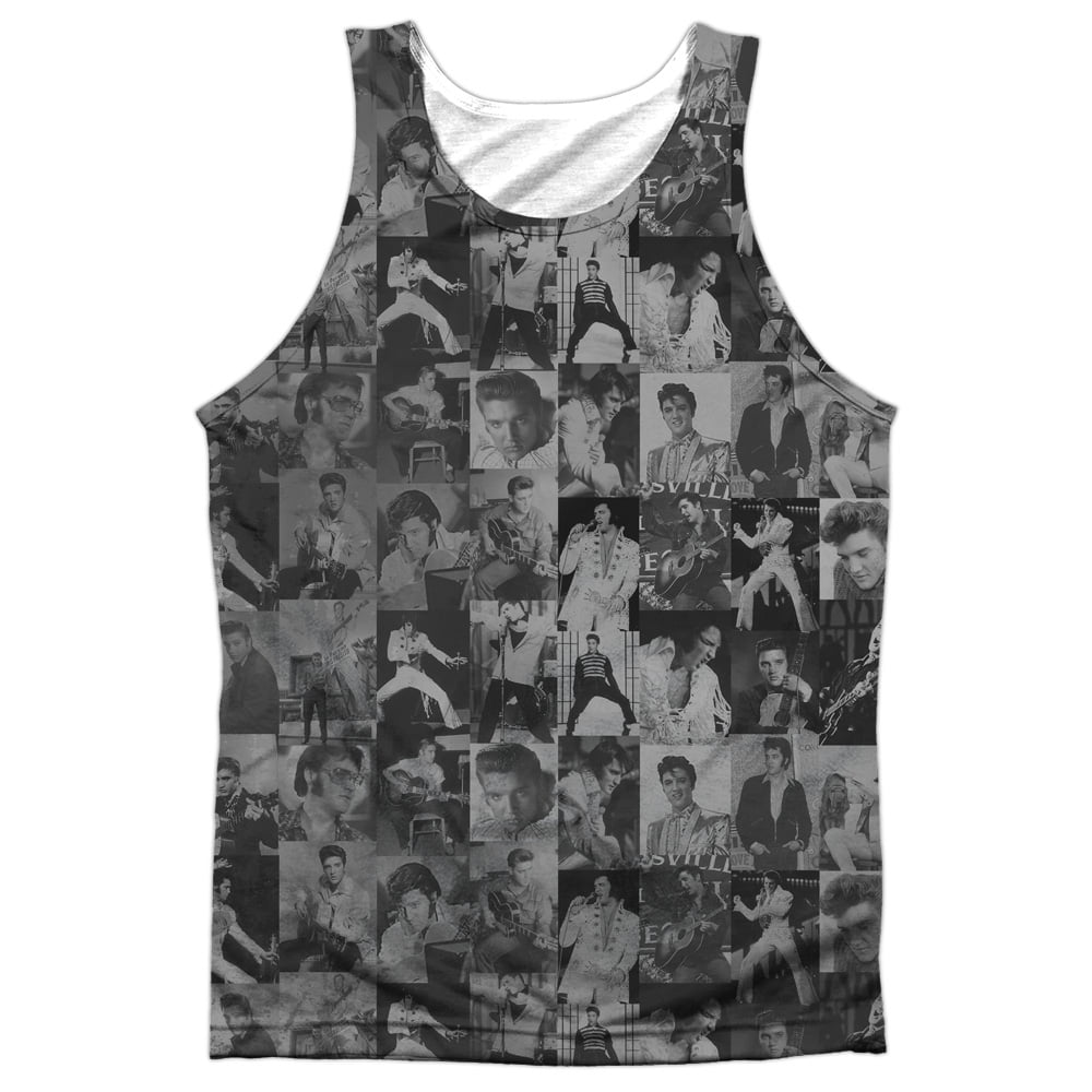 Elvis Presley/tcb Crowd-adult 100% Poly Tank Top-white-2x - Walmart.com