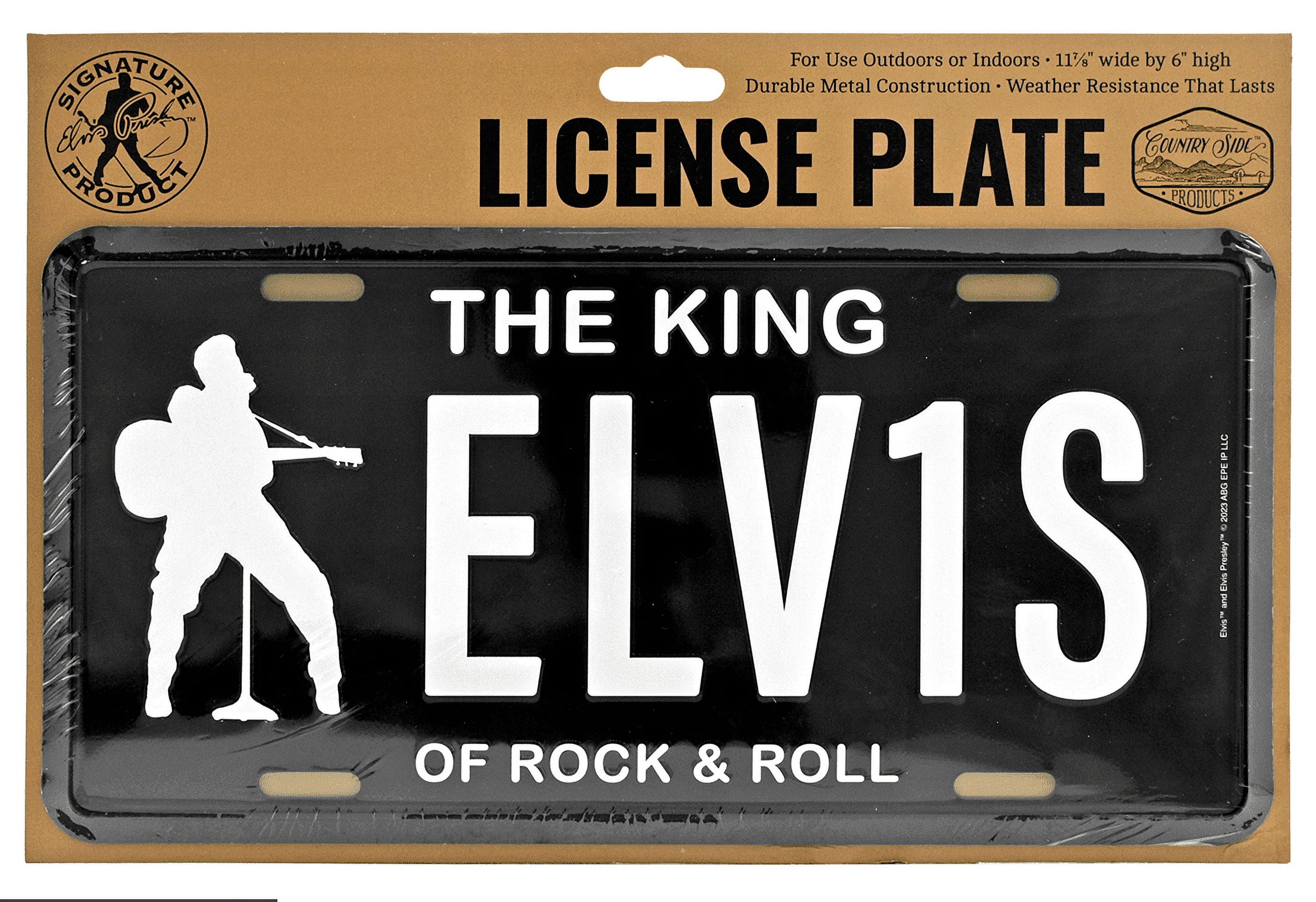 Elvis Presley The King of Rock and Roll Metal License Plate - Walmart.com
