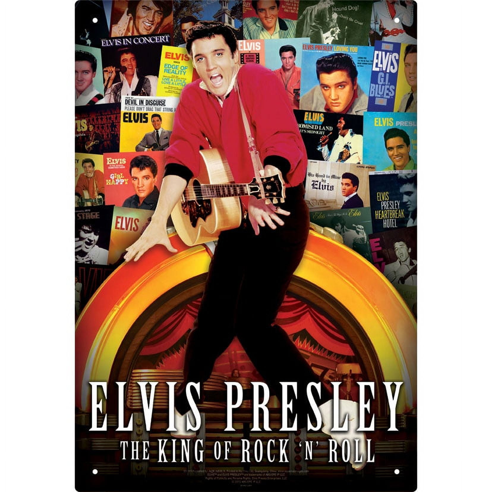 Elvis Presley - Tin Concert Sign - Walmart.com