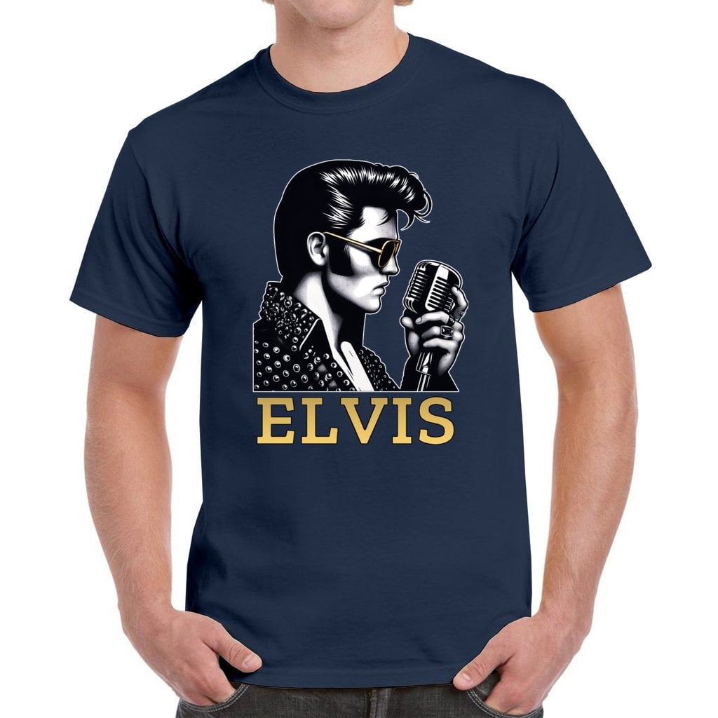 Elvis Presley Vintage Iconic Rock Star Art Unisex T-shirt - Walmart.com