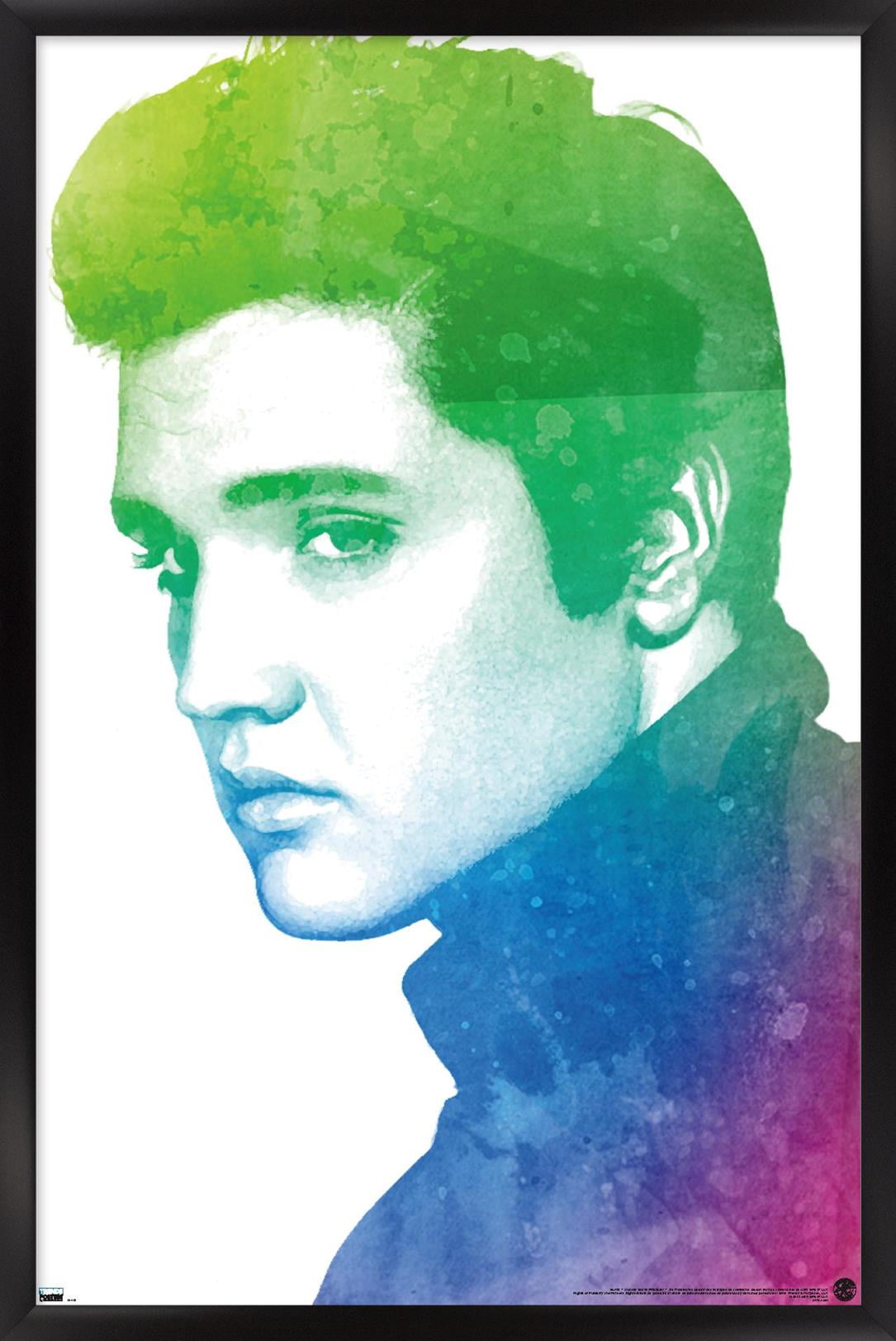 Elvis Presley - Watercolor Wall Poster, 22.375" x 34" Framed - Walmart.com