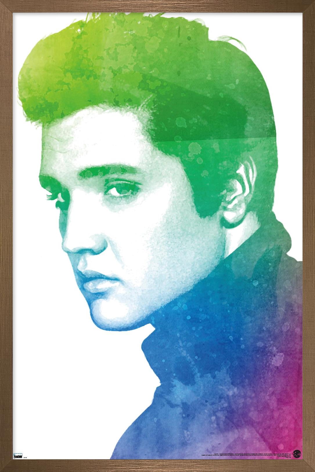 Elvis Presley - Watercolor Wall Poster, 22.375" x 34" Framed - Walmart.com