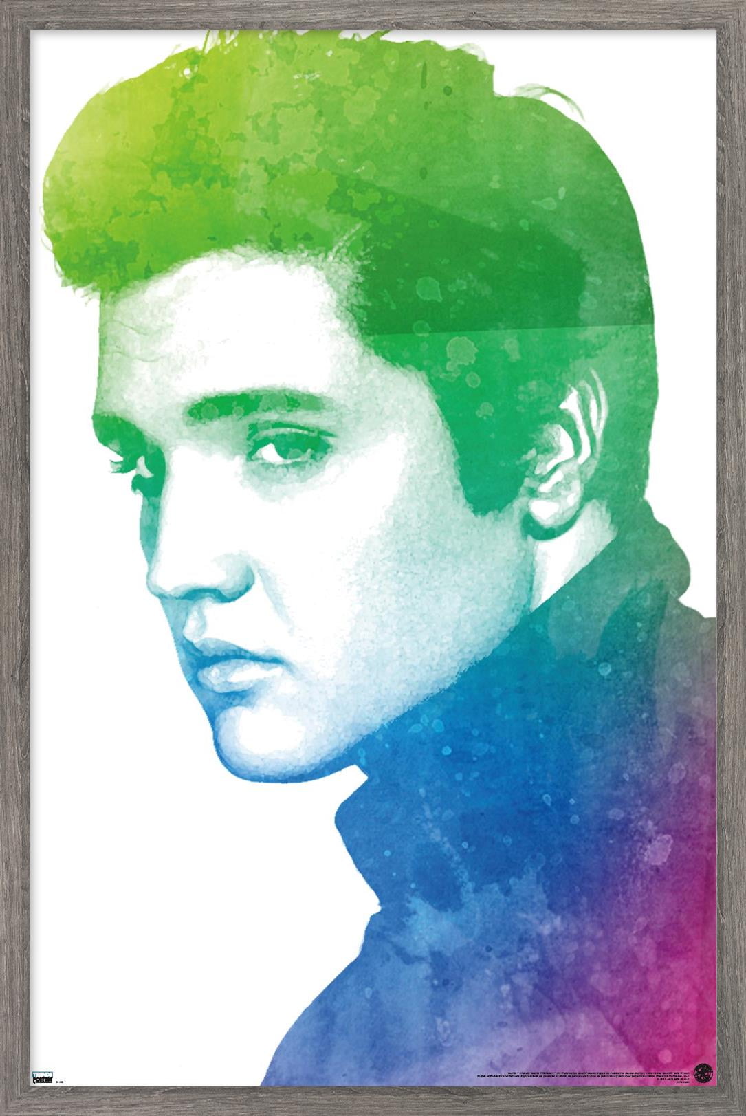 Elvis Presley - Watercolor Wall Poster, 22.375" x 34" Framed - Walmart.com