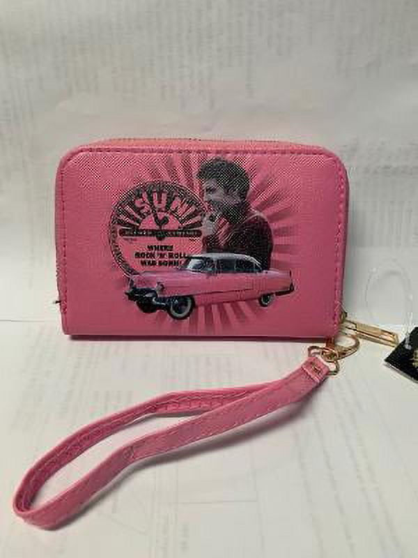 Elvis Presley pink Sun record zipper wallet with wristlet SRE6471 ...