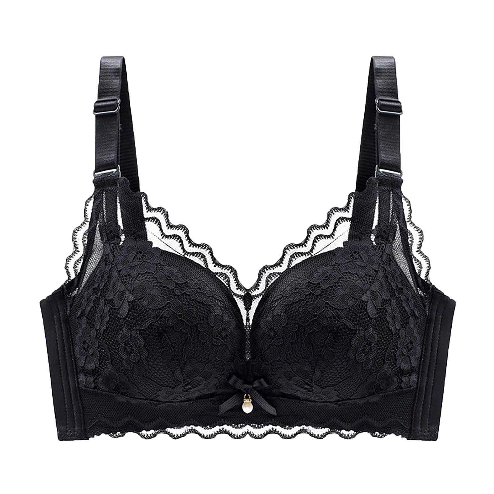 Elvqul Bras for Women Push Up Standard Straps Bra Everyday No Underwire ...