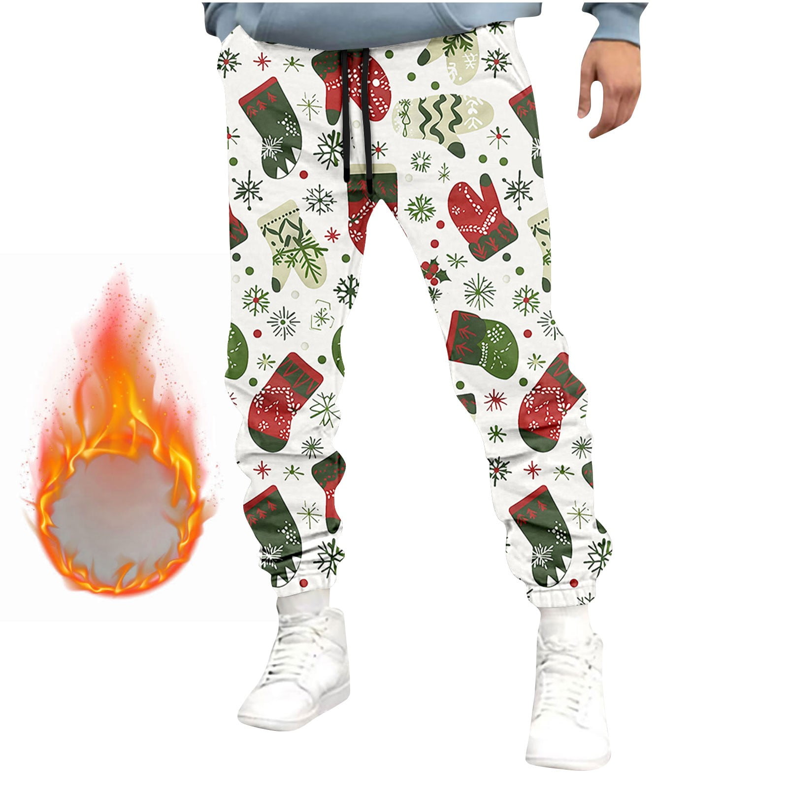 Elvqul Christmas Sweatpants for Men Athleic Date Pullover Mountain ...