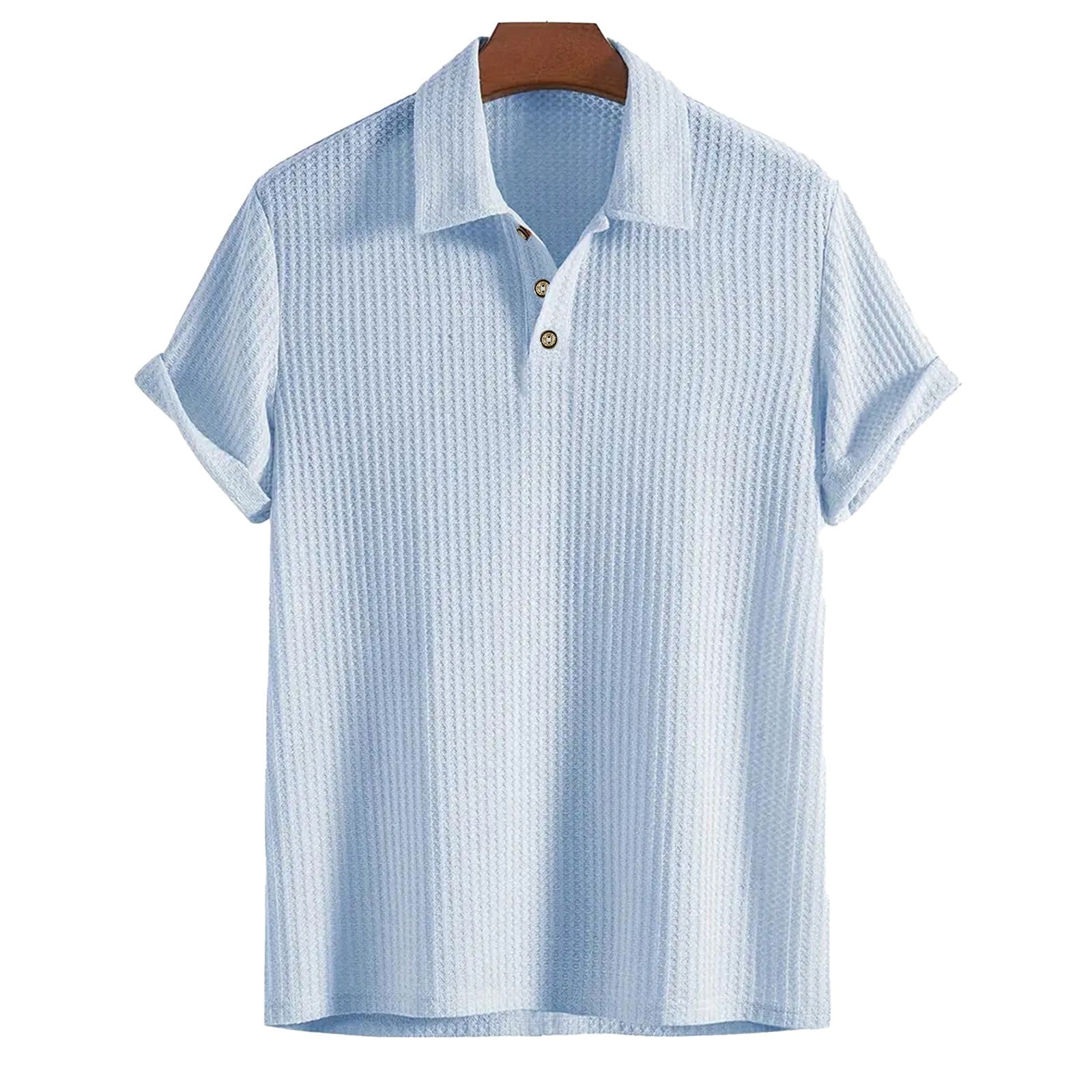 Elvqul Collared T-Shirts for Men Fashion Plain Pull on Summer V-Neck ...