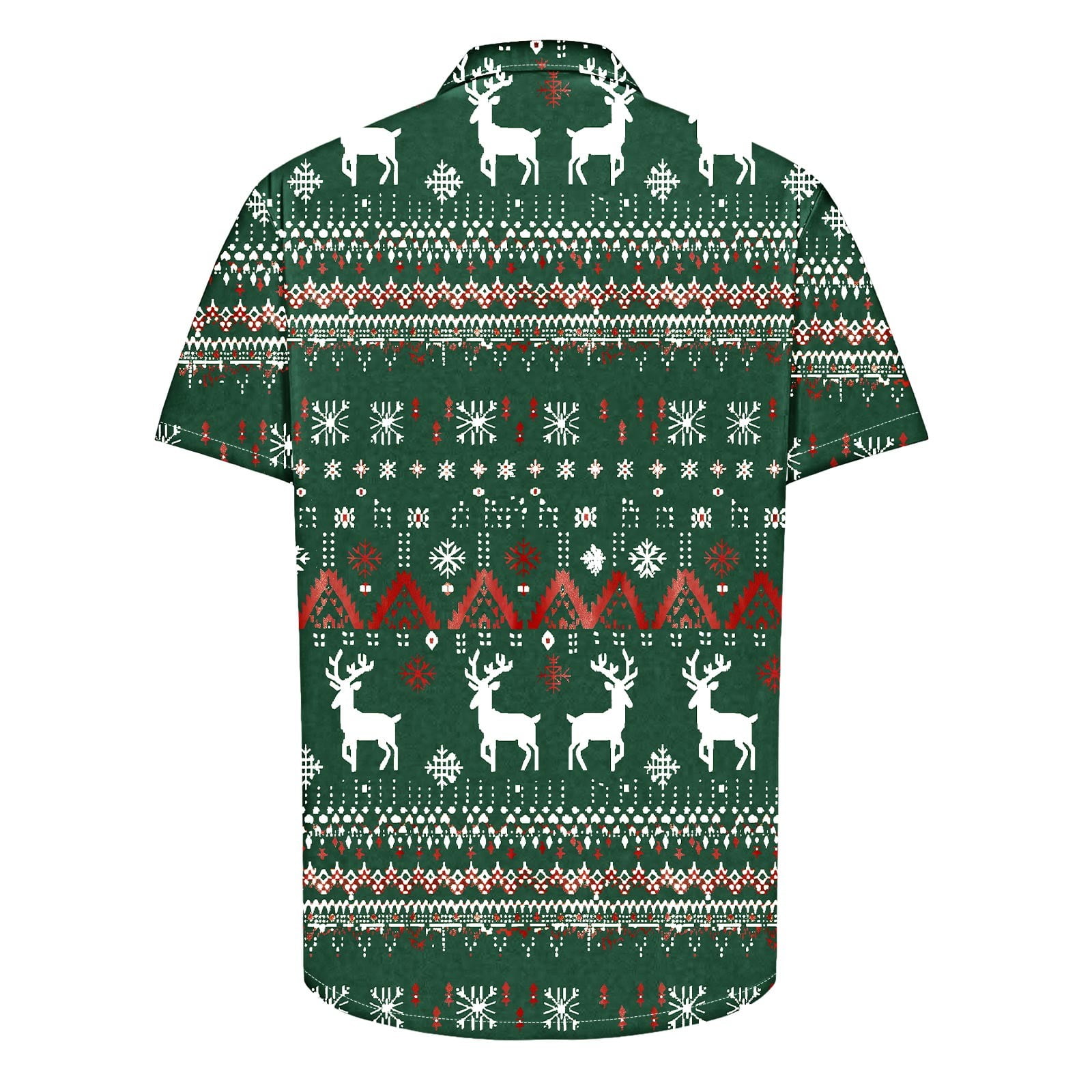 Elvqul Cute Shirts for Men Christmas Button up Graphic Short Sleeve ...