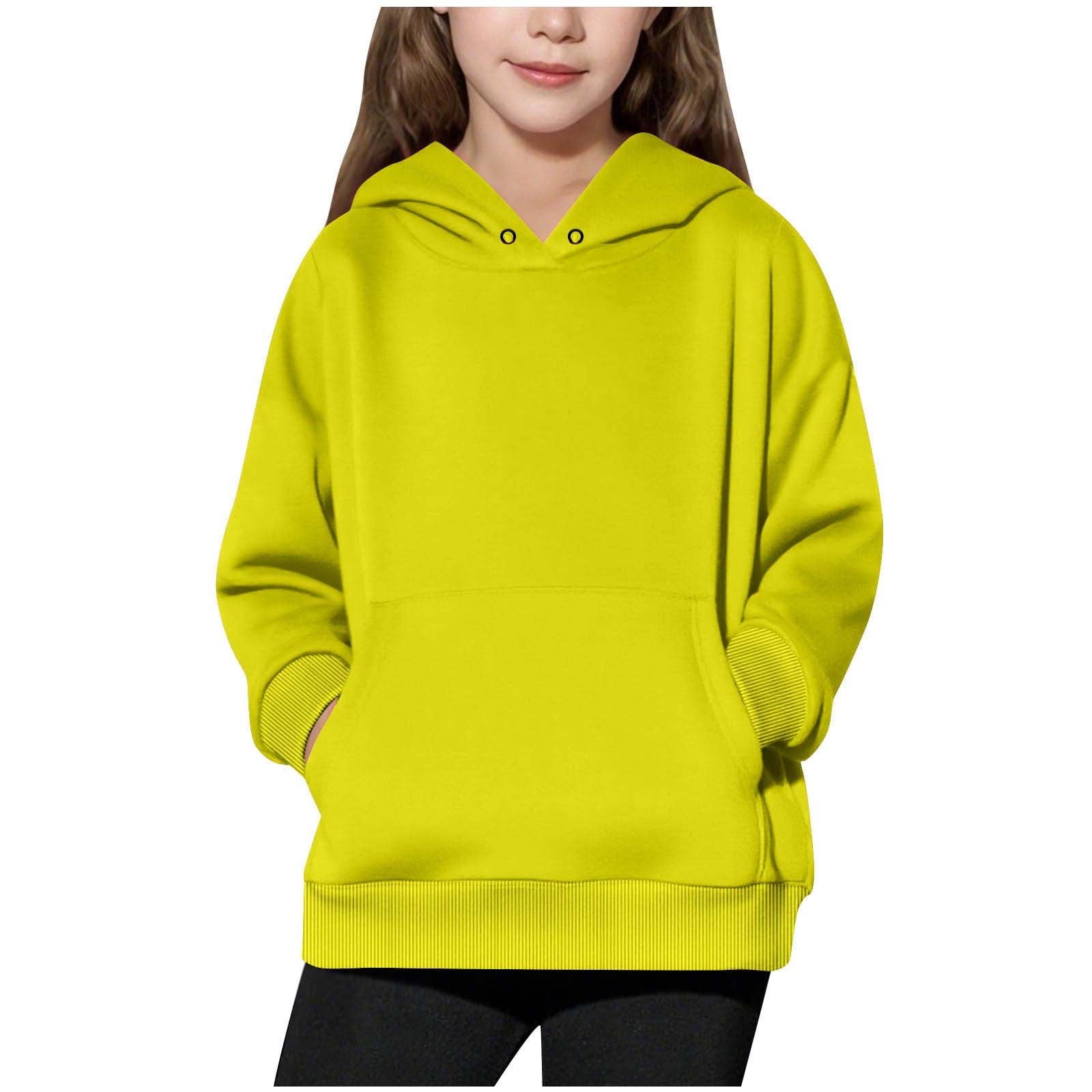 Elvqul Girls Pullovers Sweatshirts Loose with Pocket Sweaters Green ...