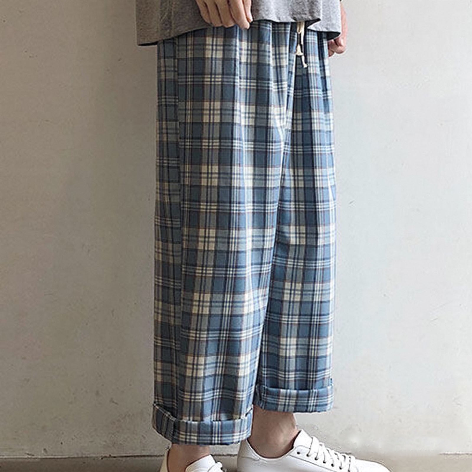 Elvqul Mens Athleic Pants Straight-Leg Block Pullover Elastic Waist ...