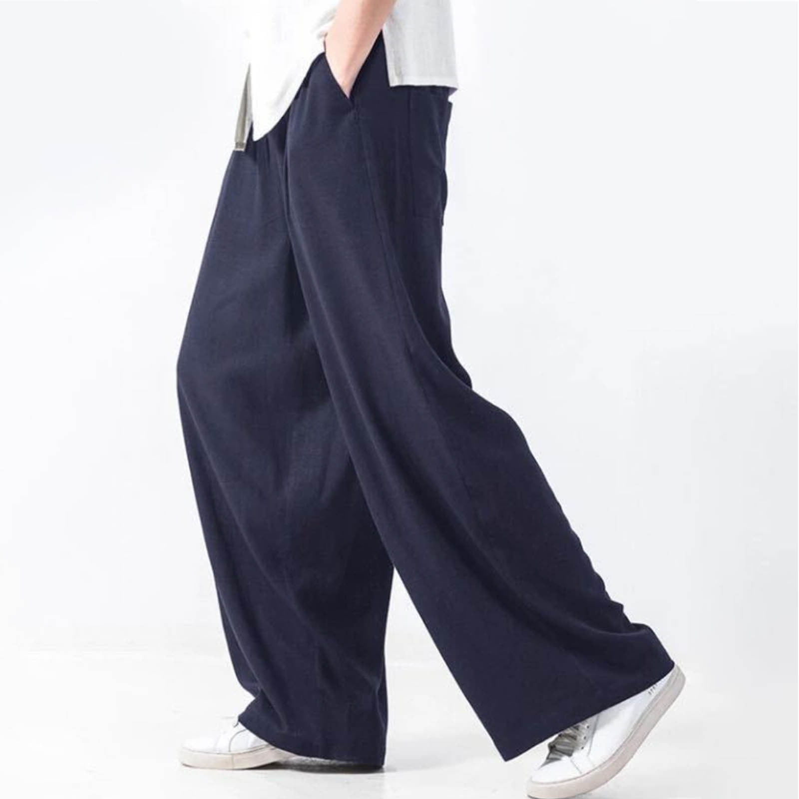 Elvqul Mens Cargo Pants Regular Loose Big and Tall Pullover Cargo Baggy ...